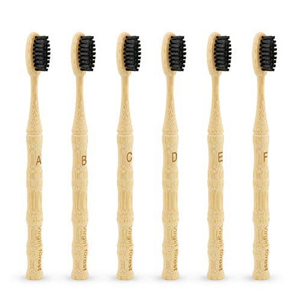 Virgin Forest Bamboo Toothbrush, Vegan Natural ECO Friendly Wood ...