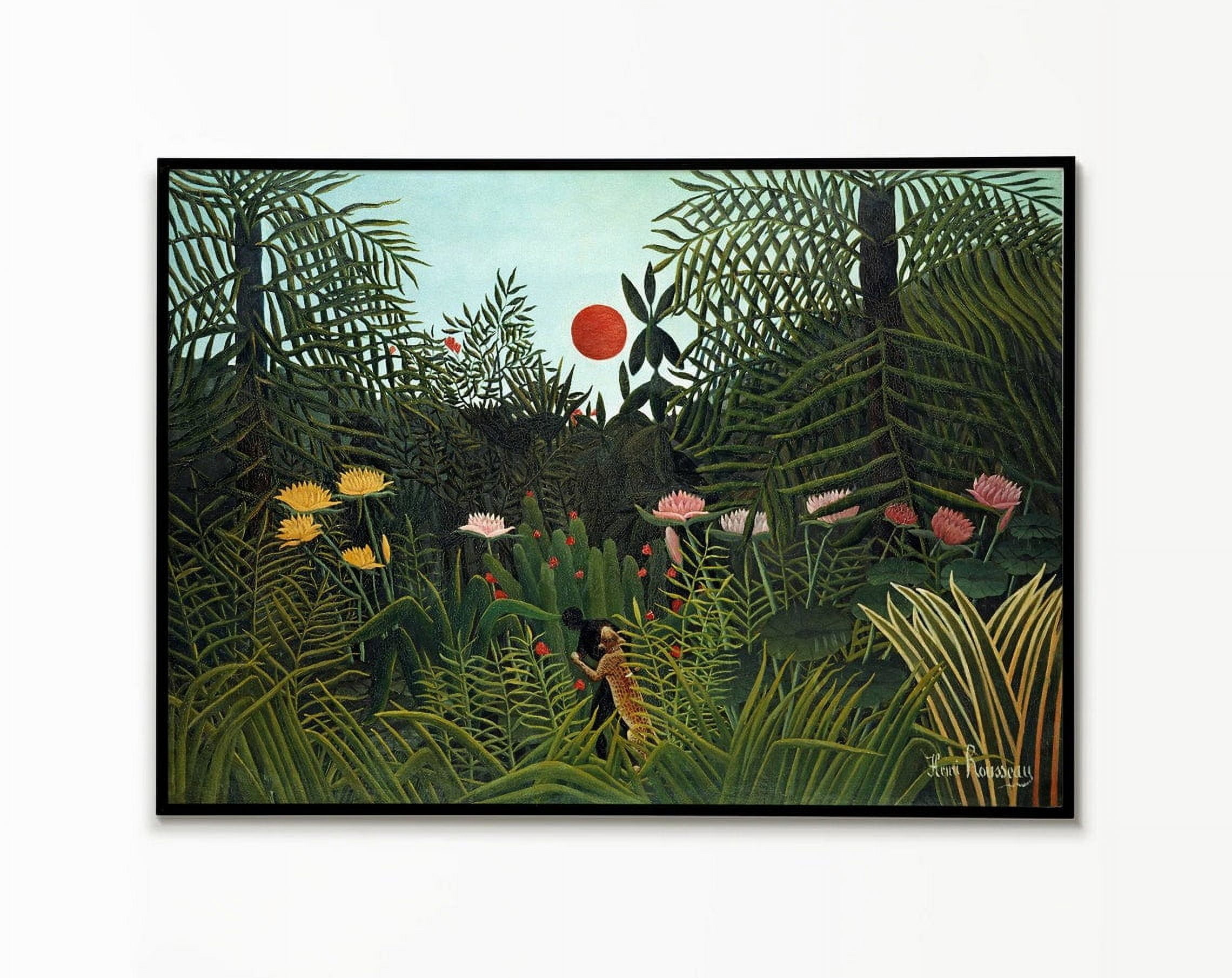 Virgin Forest With Sunset By Henri Rousseau 1910 Poster, Poster, Wall ...