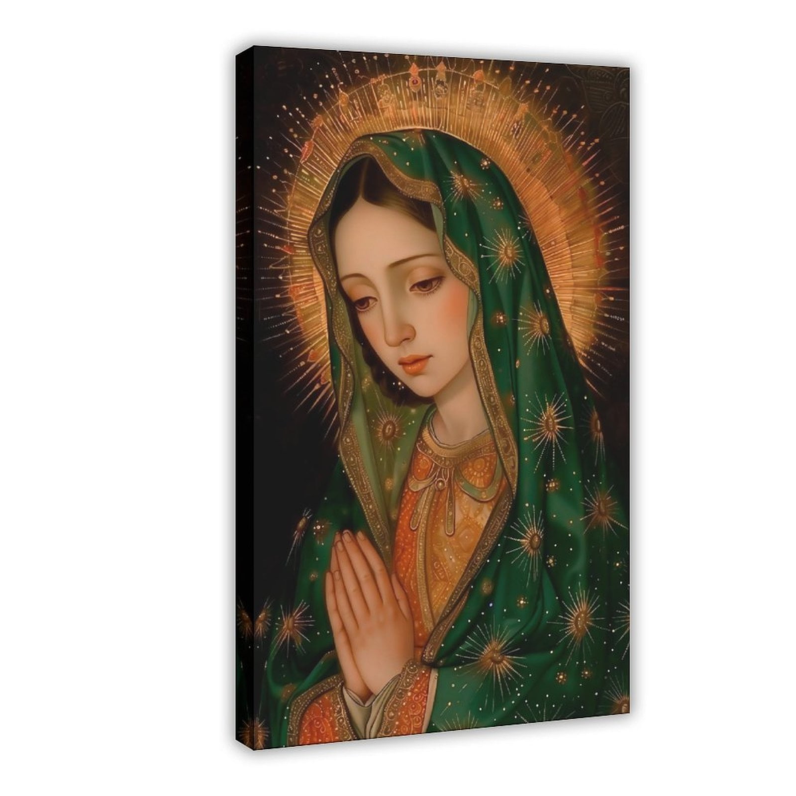 Virgin of Guadalupe Poster Painting, Vintage Religious Latin Wall Art ...