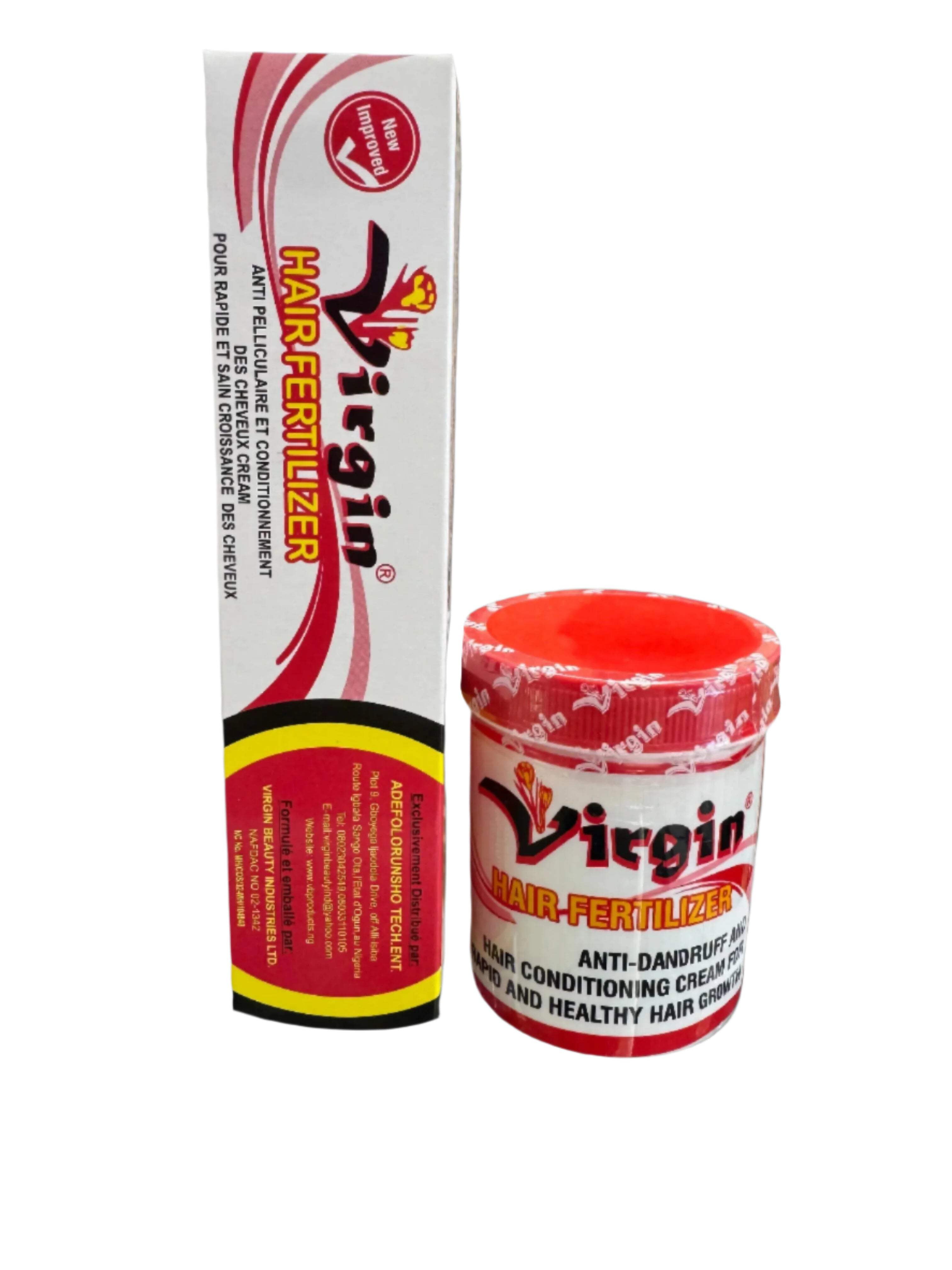 Virgin Hair Fertilizer for Rapid Growth, Anti-Dandruff Cream Jar Tube ...
