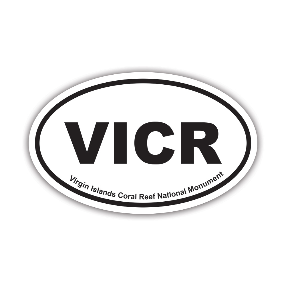 Virgin Islands Coral Reef National Monument VICR Oval Sticker Decal - Self Adhesive Vinyl ...