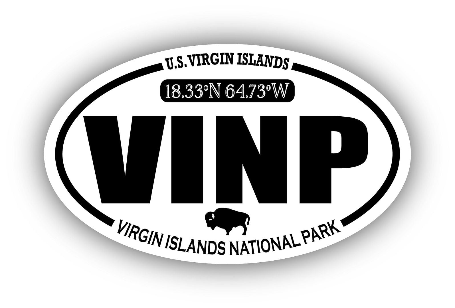 Virgin Islands National Park U.S. Virgin Islands VINP Oval Bumper ...