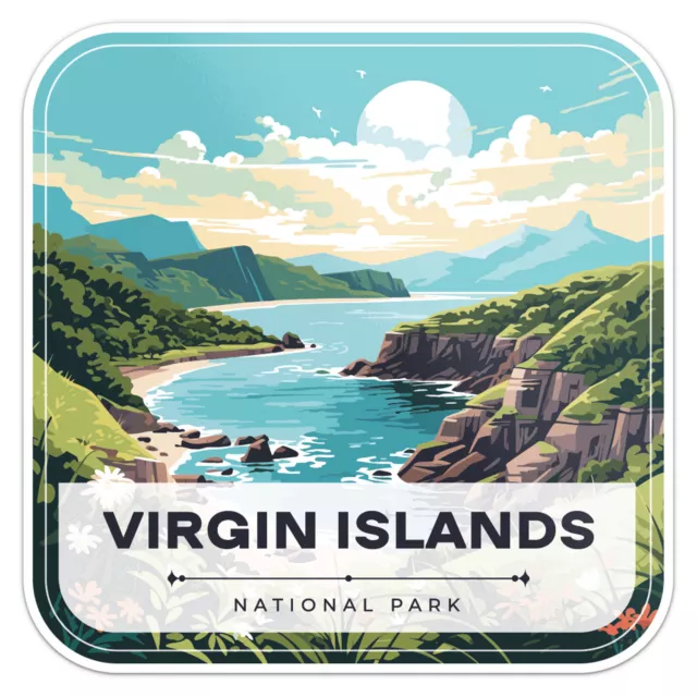 Virgin Islands National Park Usa Decal Sticker Phone Decal Water Bottle ...