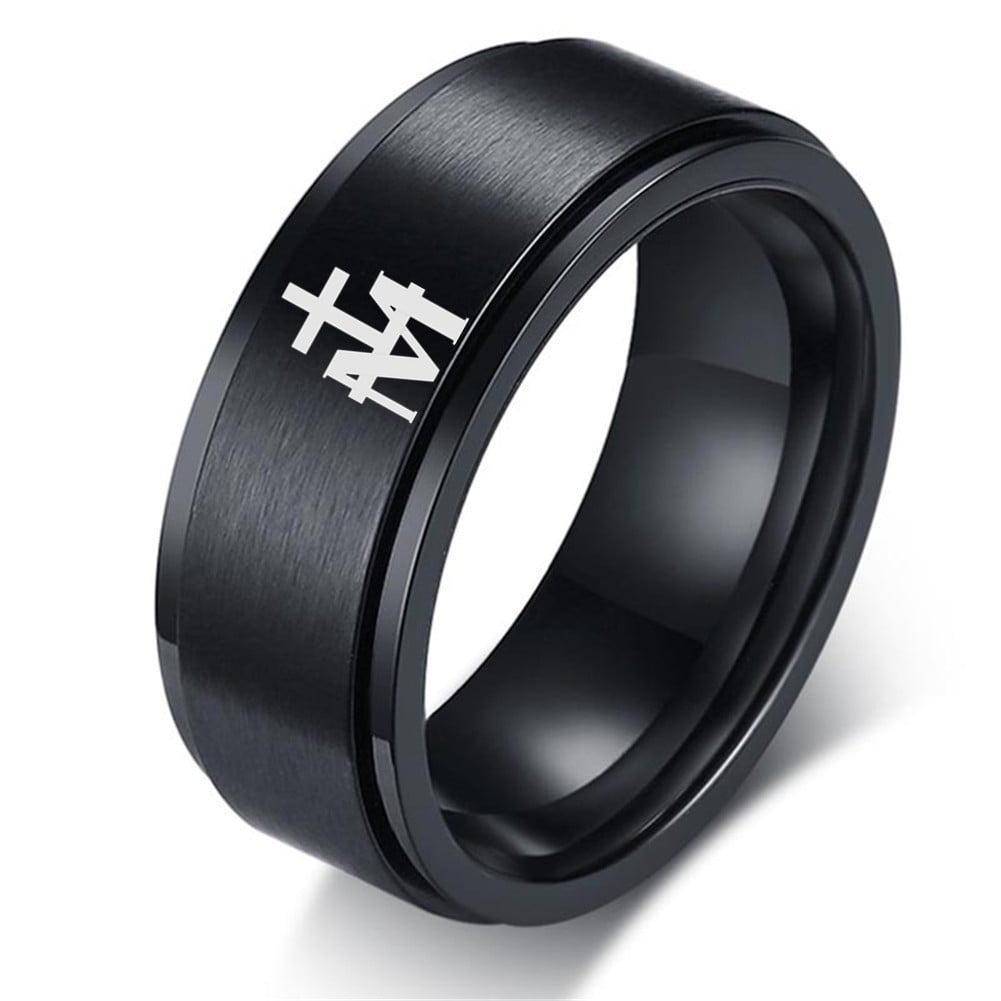Virgin Maria Christ Jesus's Mother Cross Spinner Ring for Men Women ...
