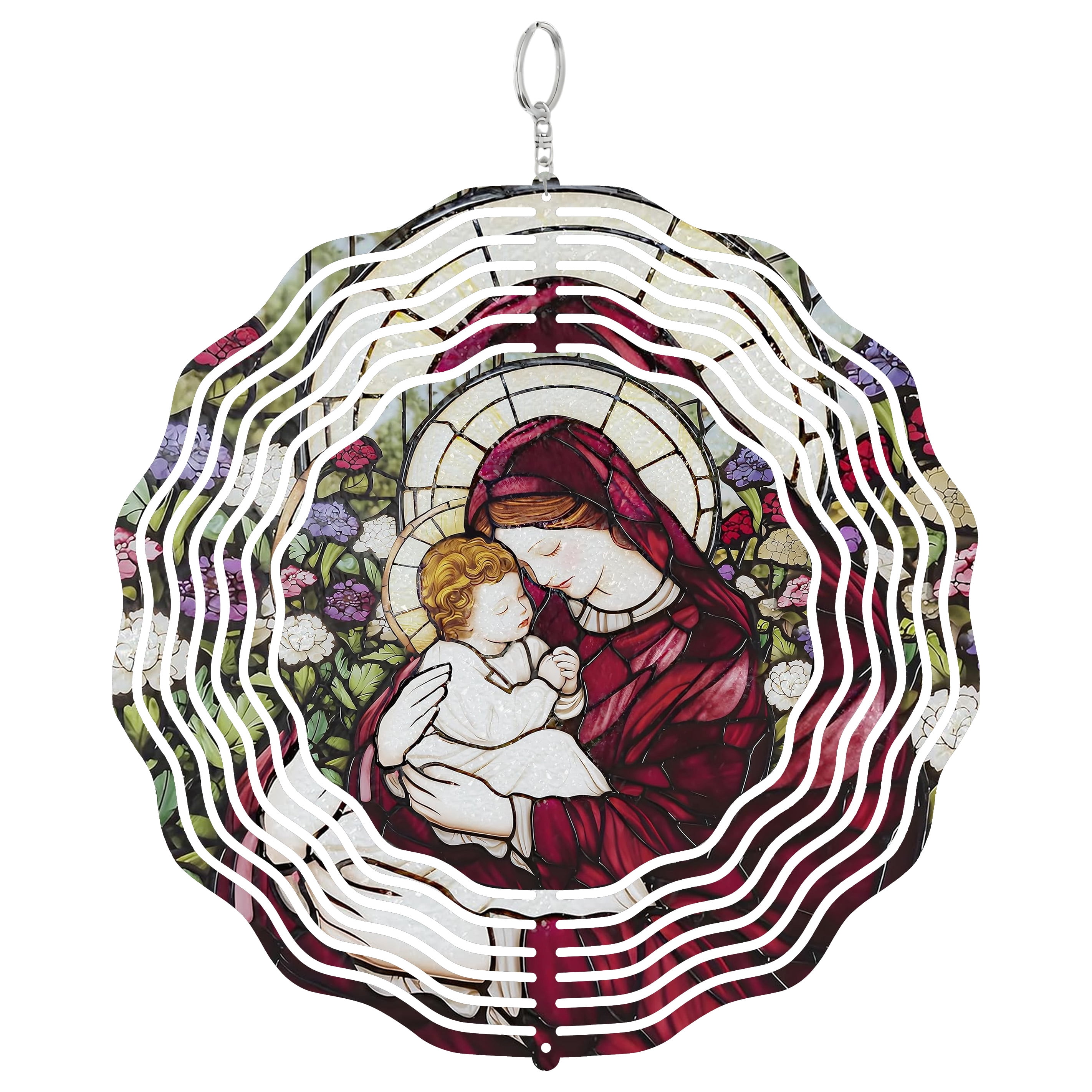 Virgin Mary 3D Wind Spinner, Christian Outdoor Hanging Art - Walmart.com
