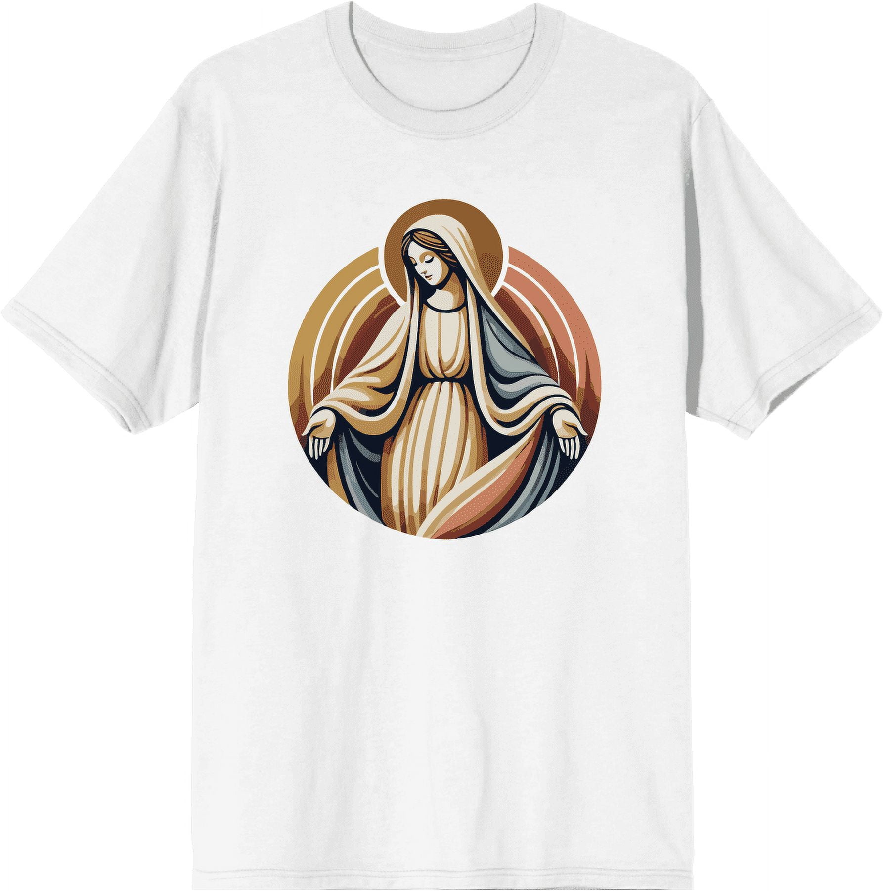 Virgin Mary Adult White Crew Neck Short Sleeve Tee-XS - Walmart.com