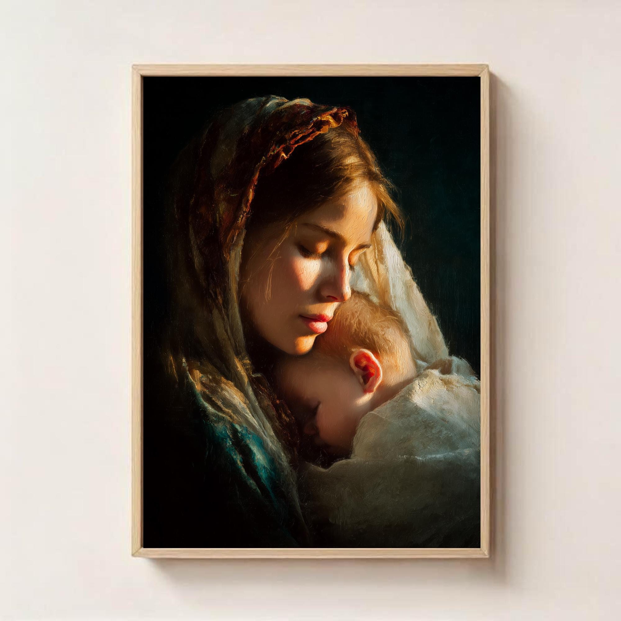 Virgin Mary And Baby Jesus , Holy Mother And Child Christian Art ...