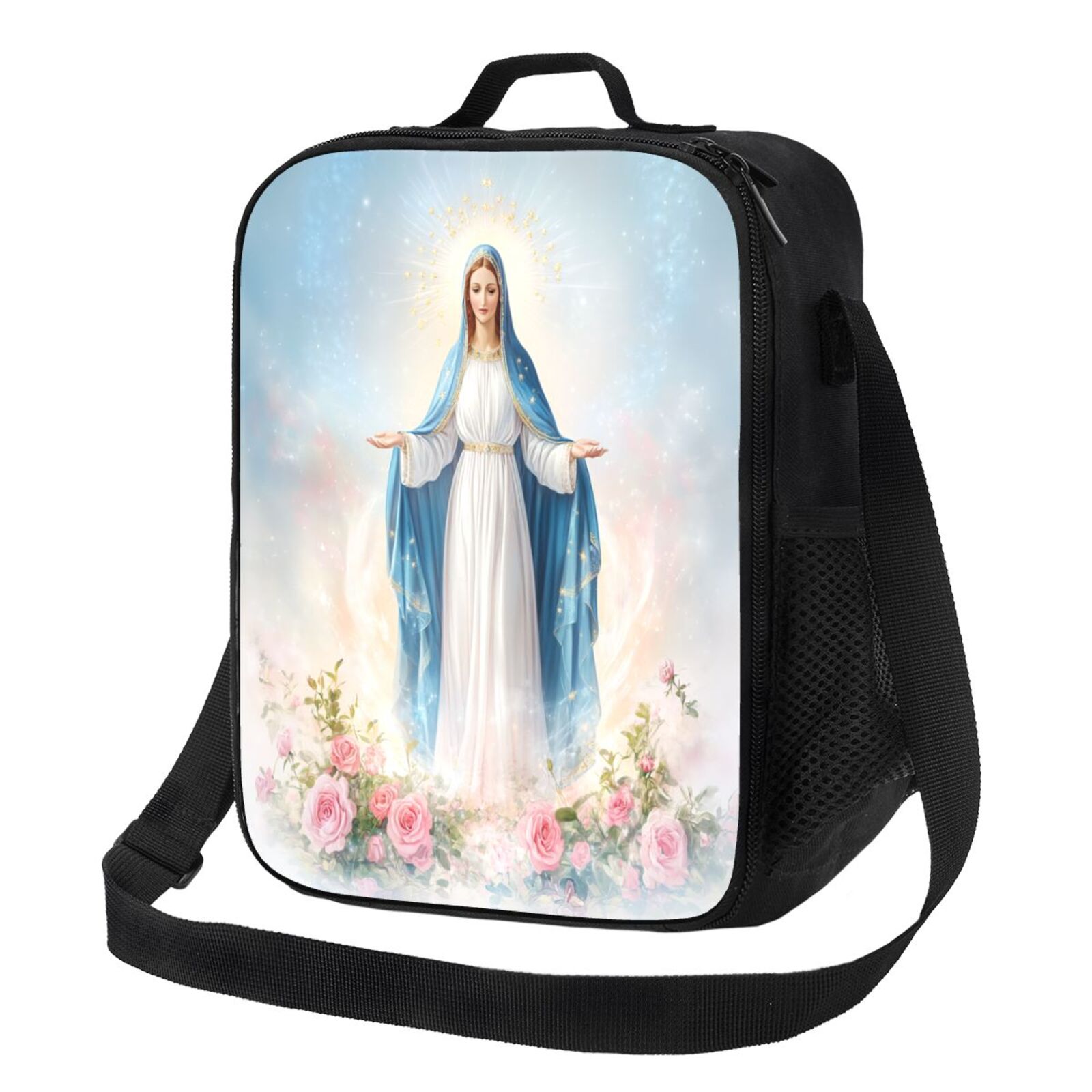 Virgin Mary Backpack Set with Insulated Lunch Bag and Case for Adults ...
