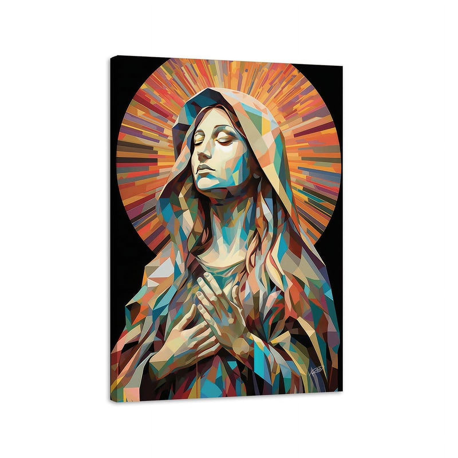 Virgin Mary Catholic Wall Art Blessed Mother Mary Home Decor Modern ...