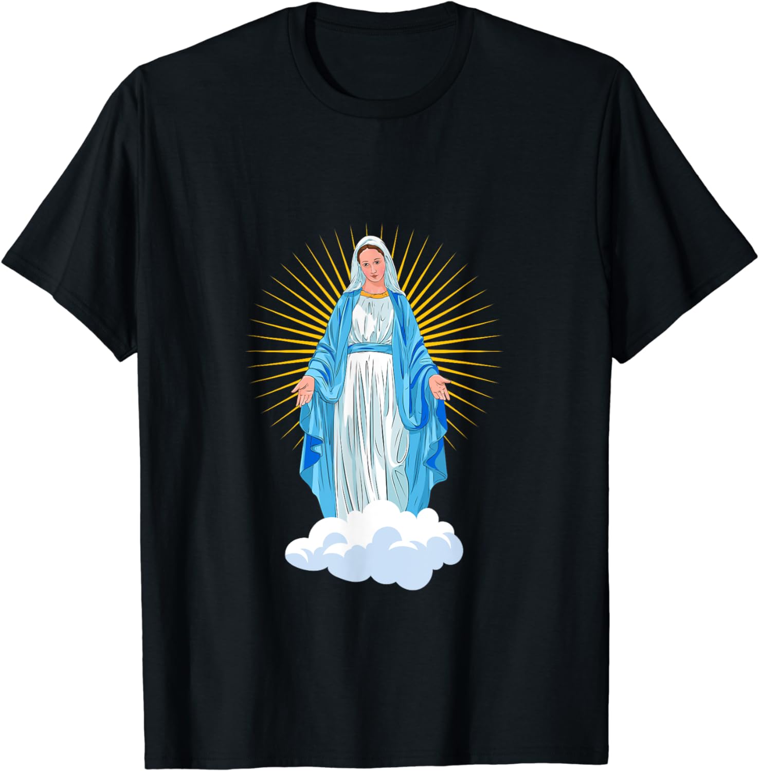 Virgin Mary Christian Catholic apparel Virgin Mary T-Shirt - Walmart.com