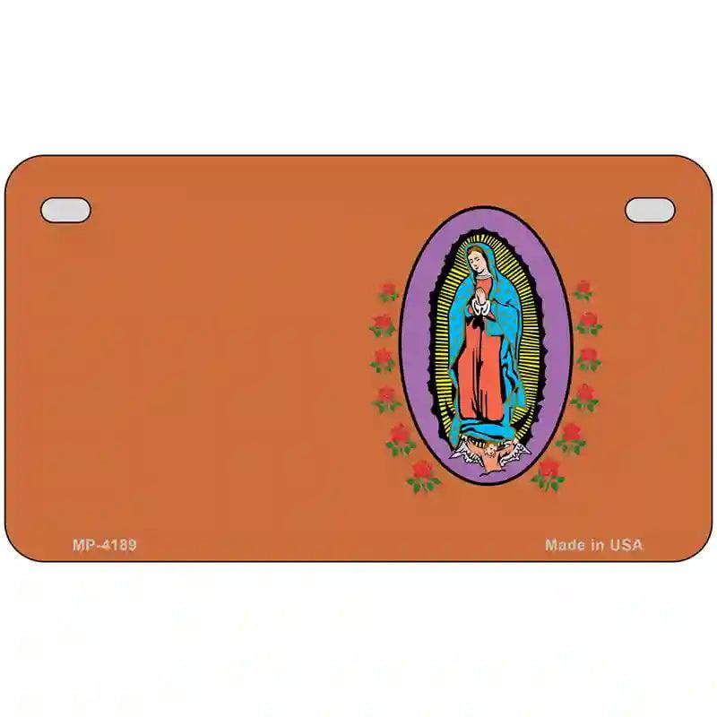 Virgin Mary Copper Metal Novelty License Plate 7" x 4" Motorcycle (MP ...