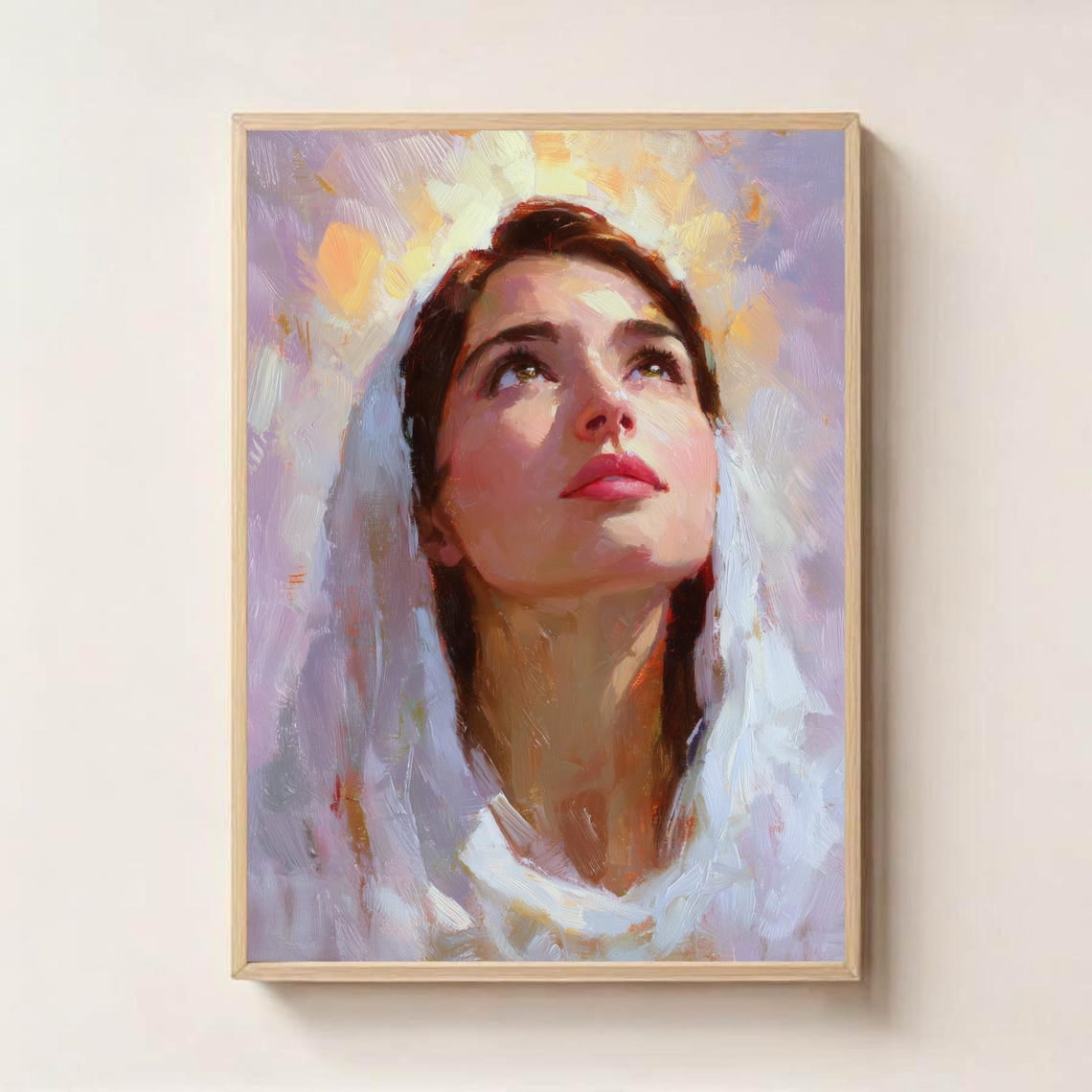 Virgin Mary Digital Art Print – Holy Mother Wall Decor, Blessed Madonna ...