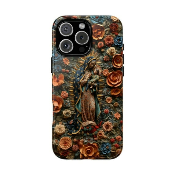 Virgin Mary Floral Catholic Inspired Artwork Phone Case Religious Theme ...