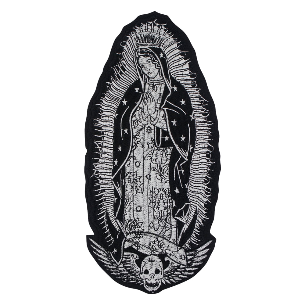 Virgin Mary Large Iron On Patch Embroidered Applique Sewing Label Punk ...