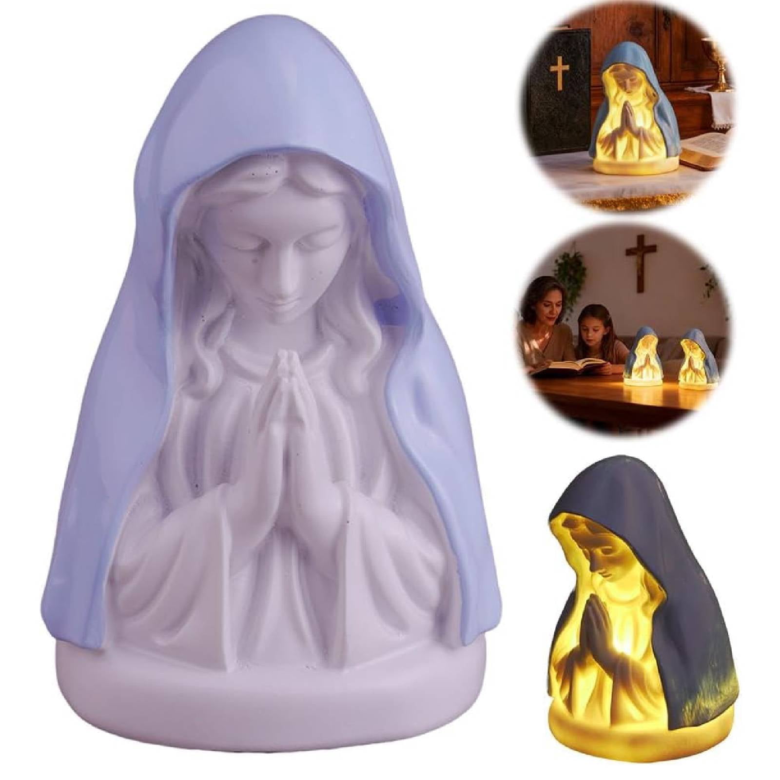 Virgin Mary Night Light - 5 Inch Holy Mother Table Light, Religious ...