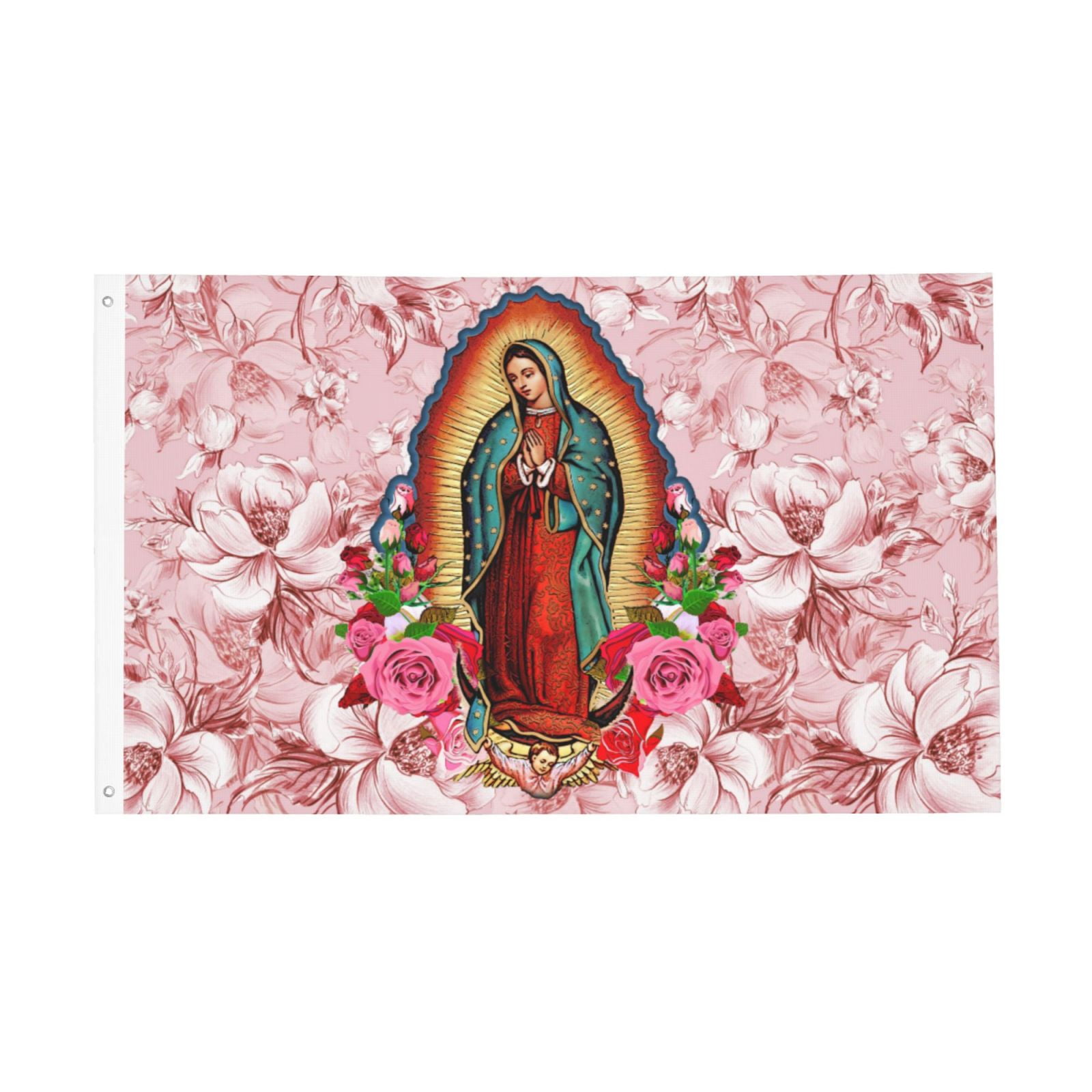 Virgin Mary Our Lady Of Guadalupe Flag 3x5 Ft Outdoor Indoor With Grommet Garden Yard Banner ...
