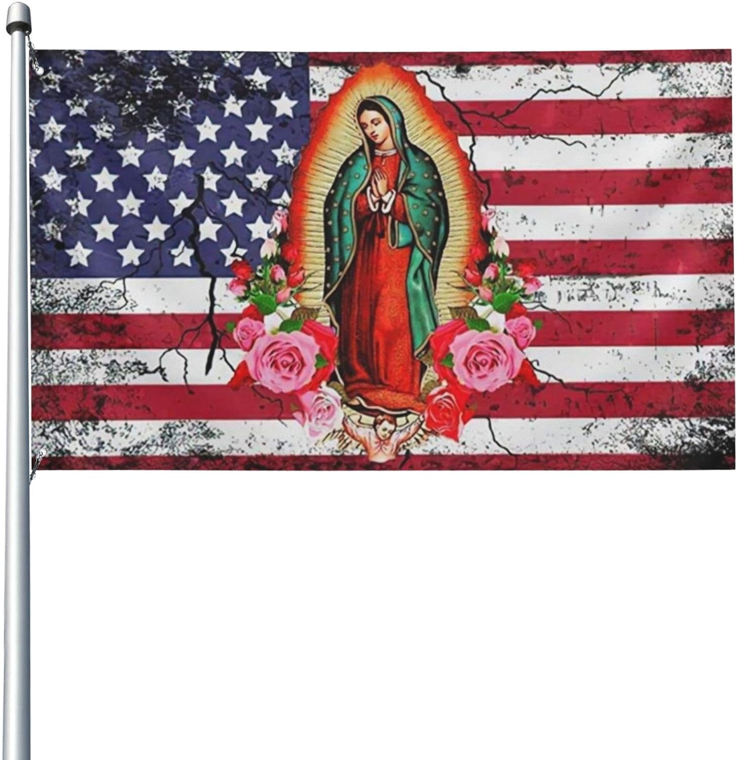 Virgin Mary Our Lady of Guadalupe Flag Outdoor Decorative Flag Garden ...