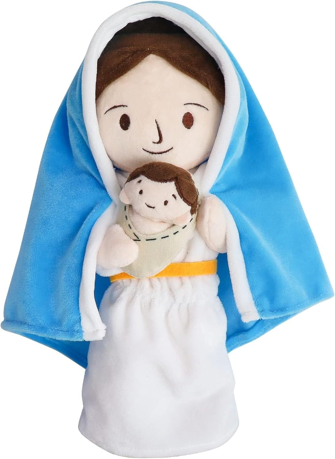 Virgin Mary Plush Doll, Mother Mary Holding Baby Jesus Guardian Stuffed ...