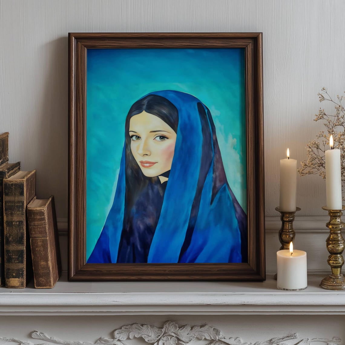 Virgin Mary Poster: Catholic Religious Wall Art, Blessed Mother Print ...
