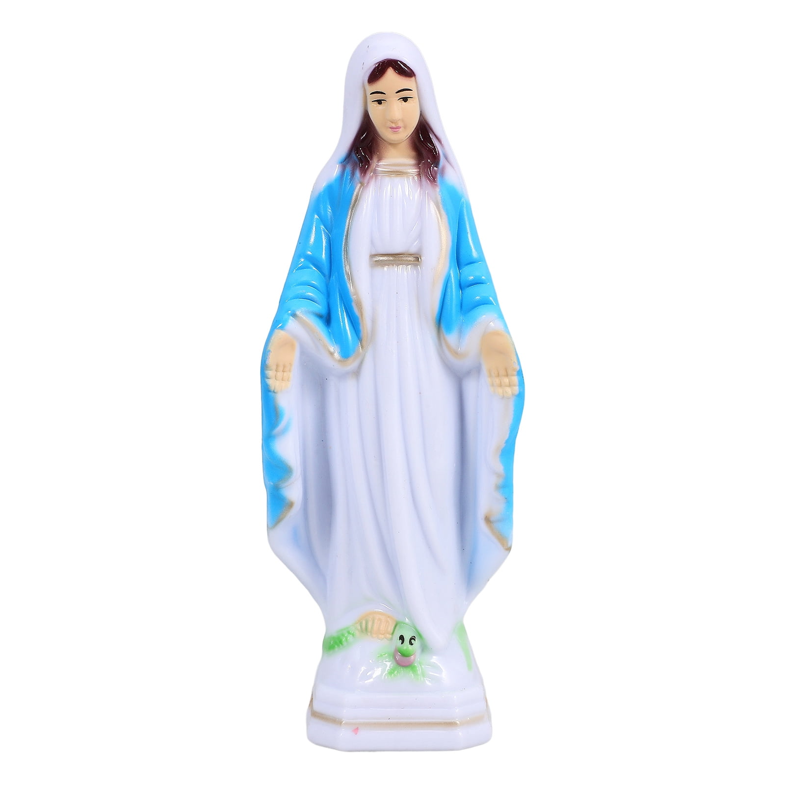 TOYMYTOY Figurine Home Decor Virgin Mary Statue Sky-Blue Plastic 1Pack ...