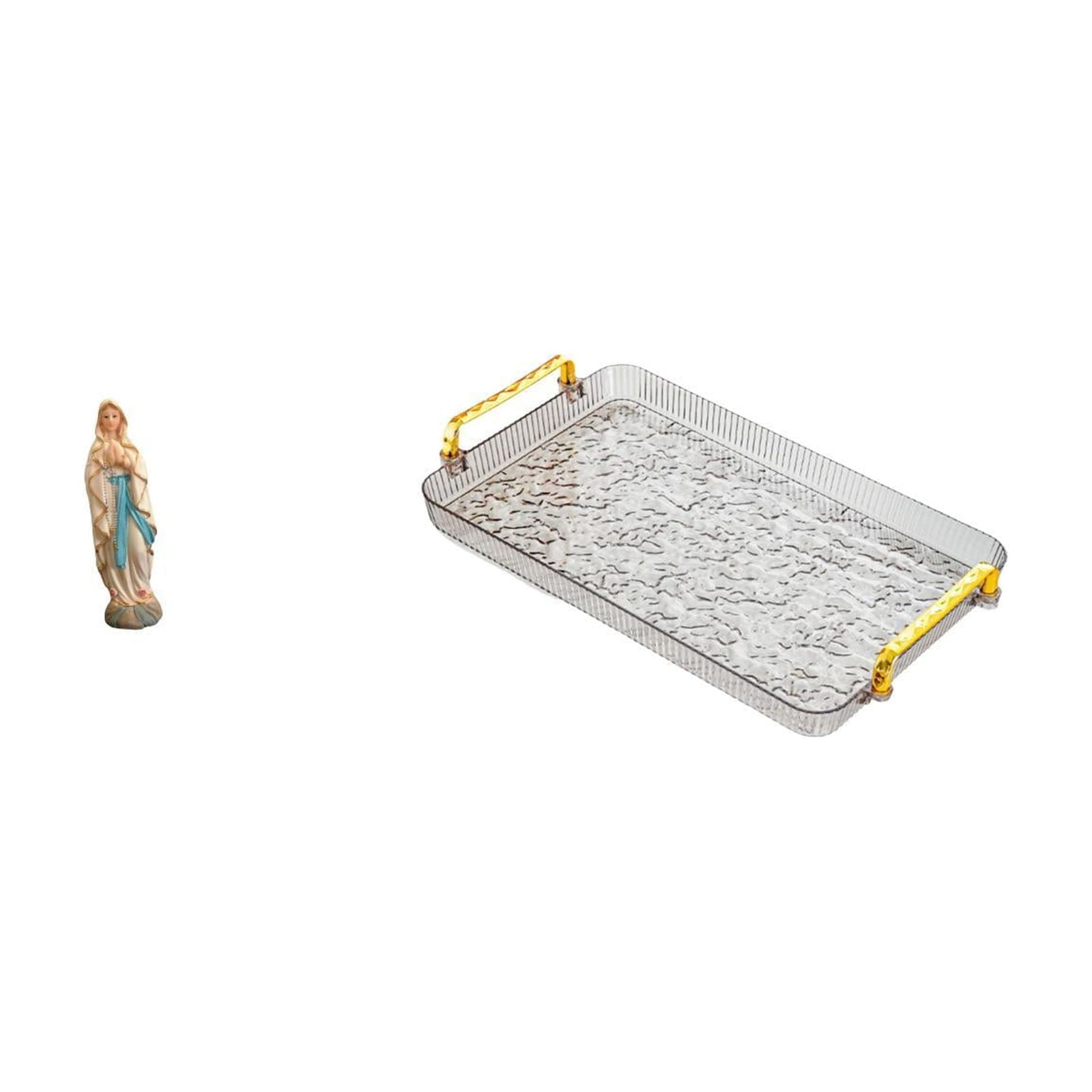 Virgin Mary Statue Figurine Serving Tray Religious Collection Resin ...