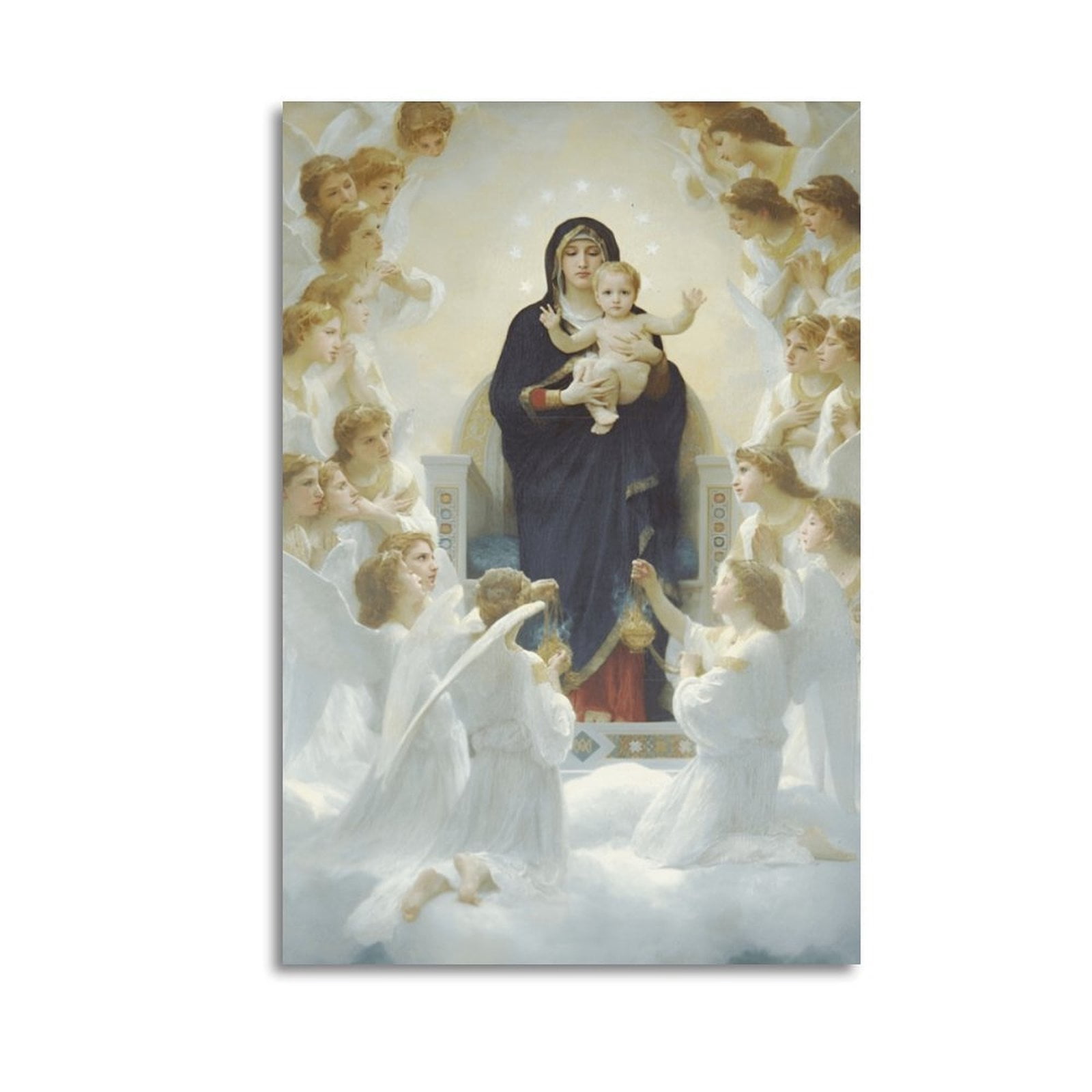 Virgin Mary by William-Adolphe Bouguereau Canvas Wall Art, Madonna And ...