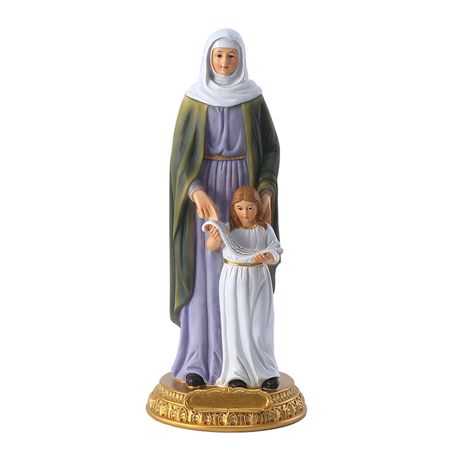Virgin Mary with Saint Anne Blessed Catholic Sculpture Resin Christian ...