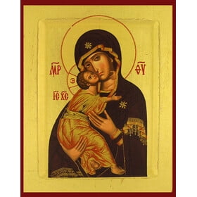 Virgin of Vladimir Icon Greek Serigraph Icon 7 1/4"x6" - Walmart.com