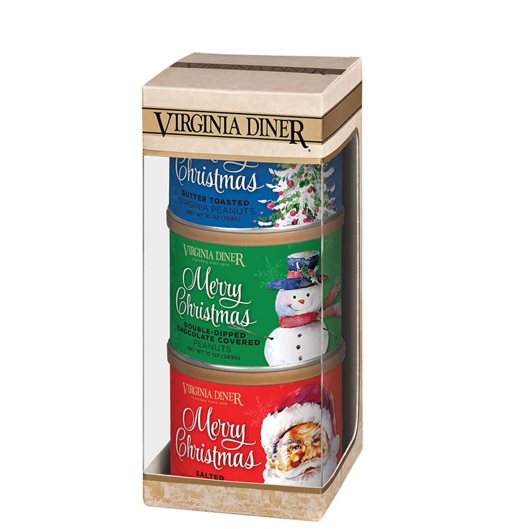 Virgina Diner Merry Christmas Triplet Gift Set (Butter Toasted Peanuts ...