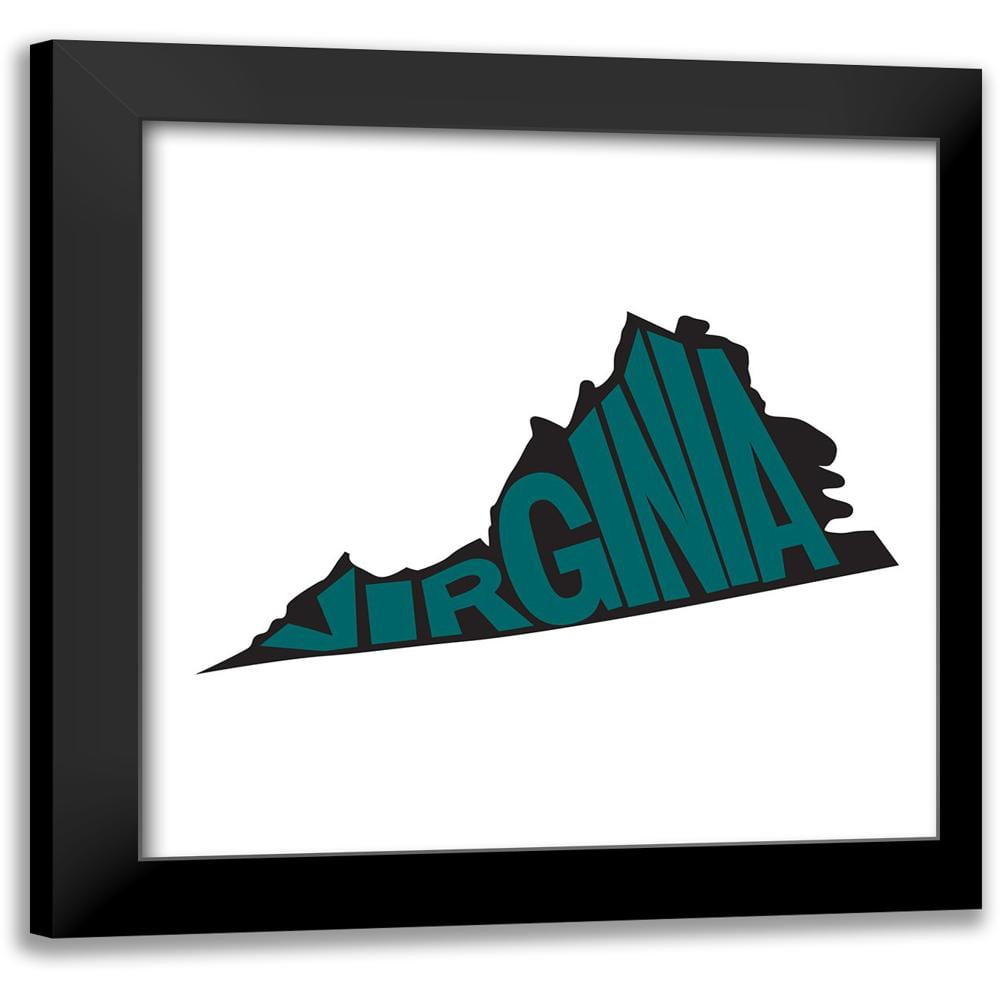 Virginia 15x15 Black Modern Framed Museum Art Print Titled - Art ...