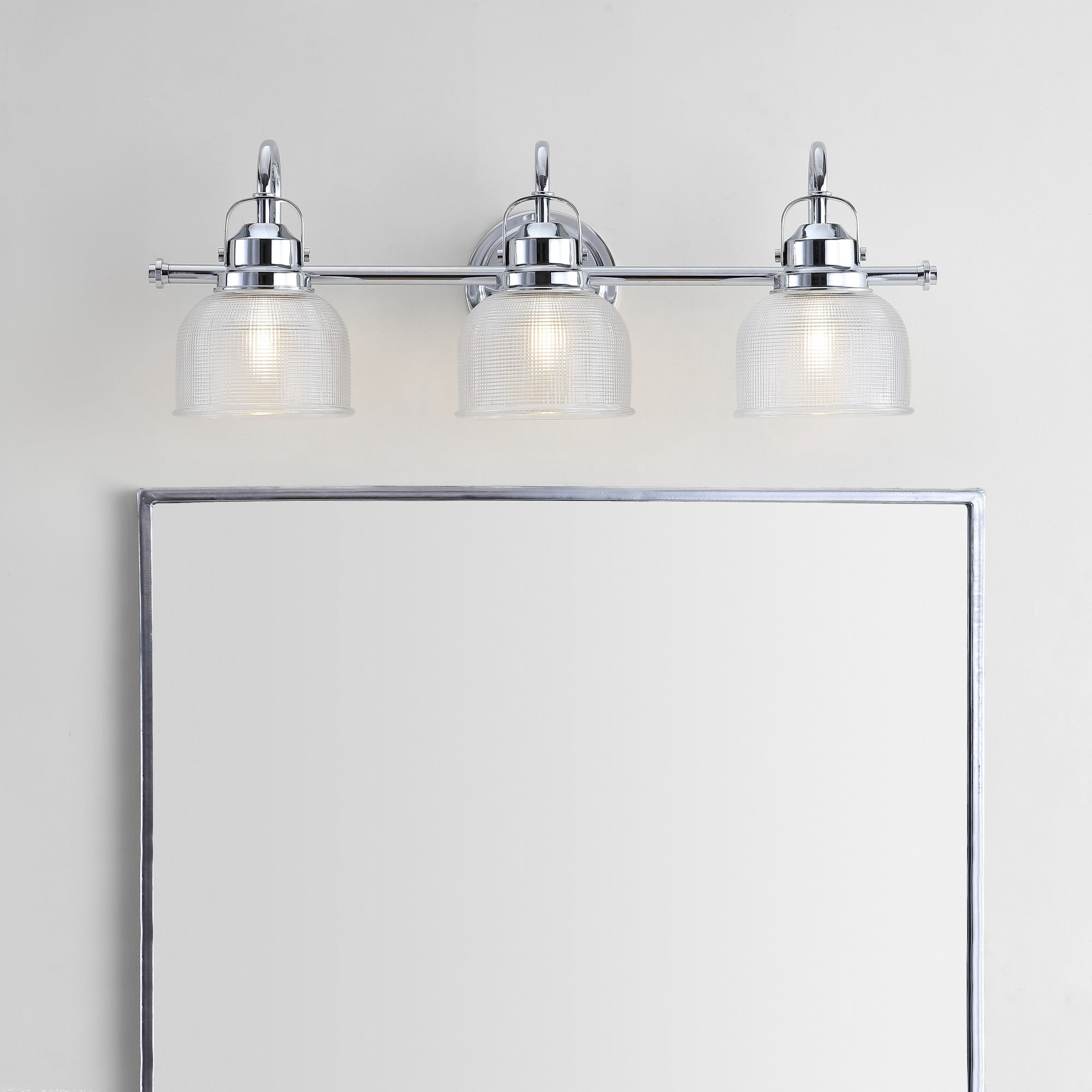 Virginia 25.25" 3-light Metal/Glass LED Vanity Light, Chrome - Walmart.com