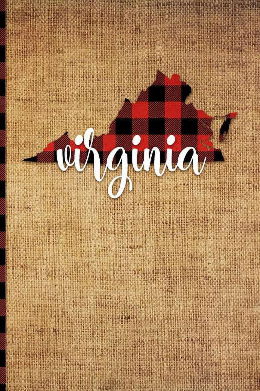 Virginia: 6' x 9' | 108 Pages: Buffalo Plaid Virginia State Silhouette ...