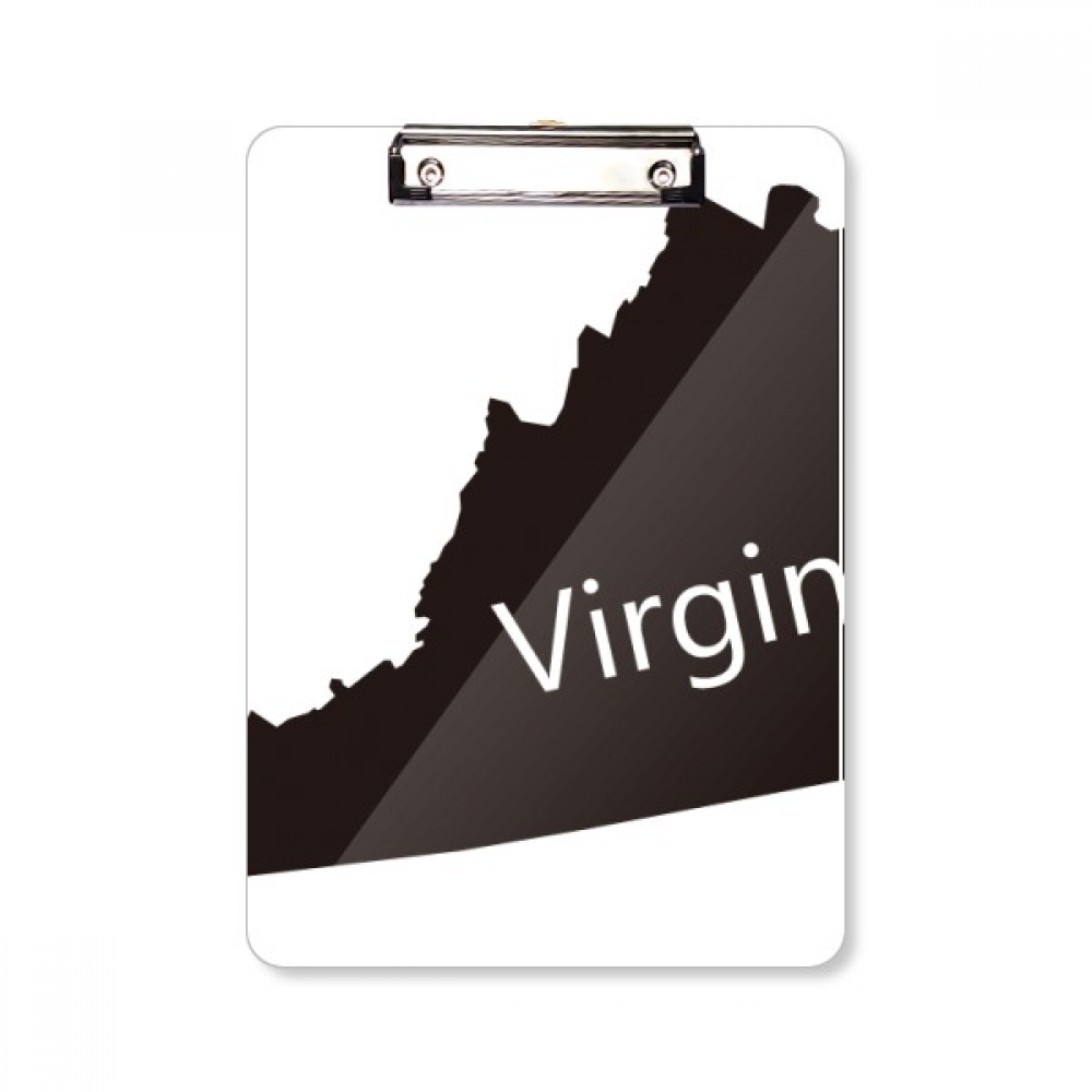 Virginia America USA Map Outline Clipboard Folder Writing Pad Backing ...