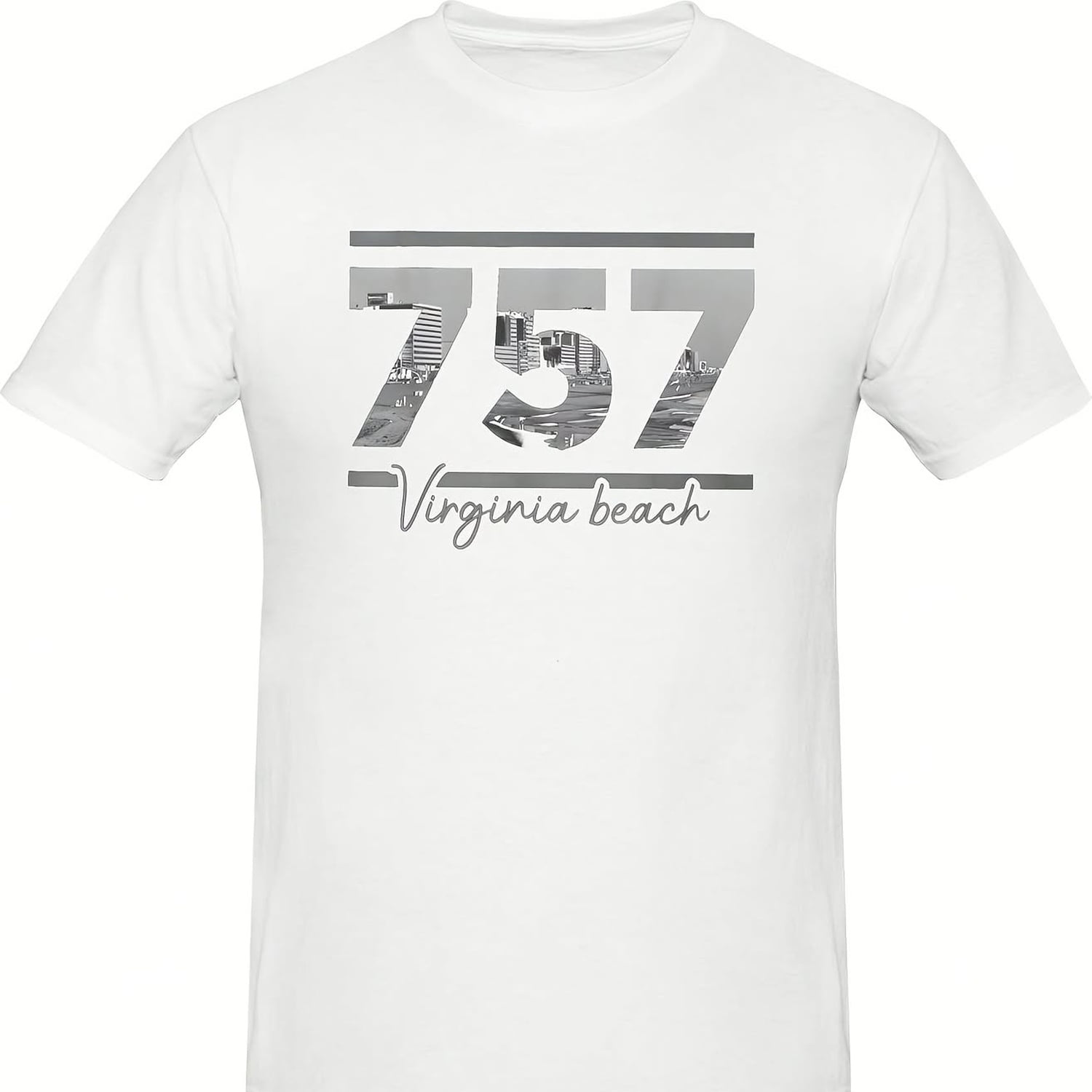 Virginia Beach 757 Area Code Skyline Virginia Vintage T-Shirt Aesthetic ...