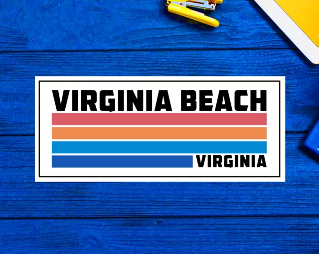Virginia Beach Virginia Sticker Travel Decal X Phone Decal Water Bottle ...