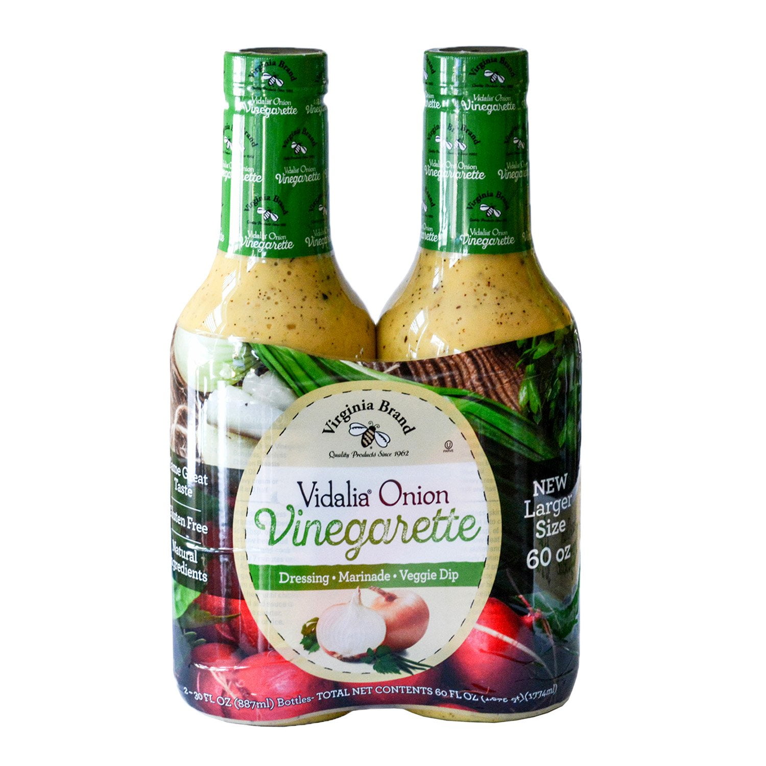 Virginia Brand Vidalia Onion Vinaigrette, 30 Ounce Each, 2 Pack, Sweet ...