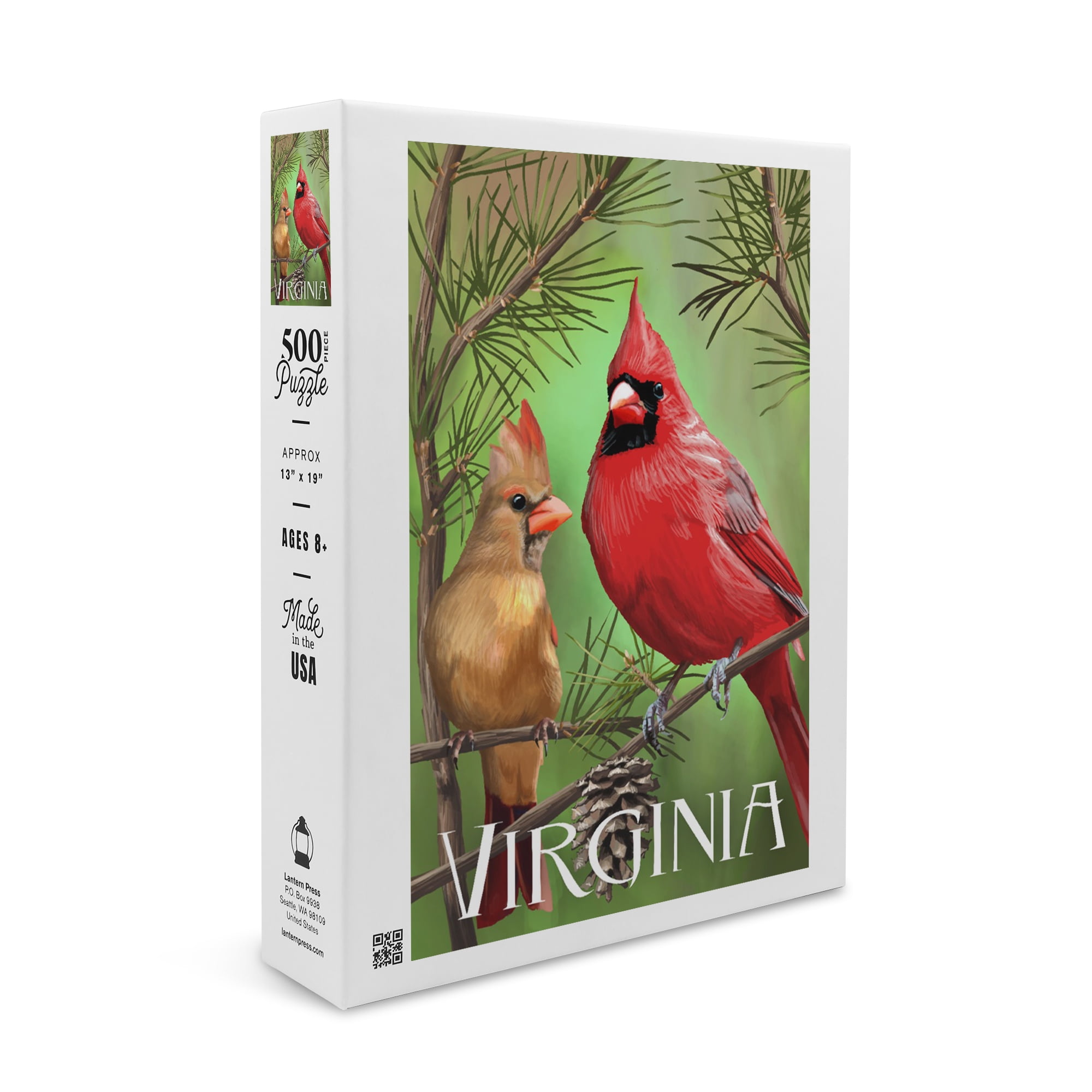 Virginia, Cardinal in Summer (19x27 inches, Premium 500 Piece Jigsaw ...
