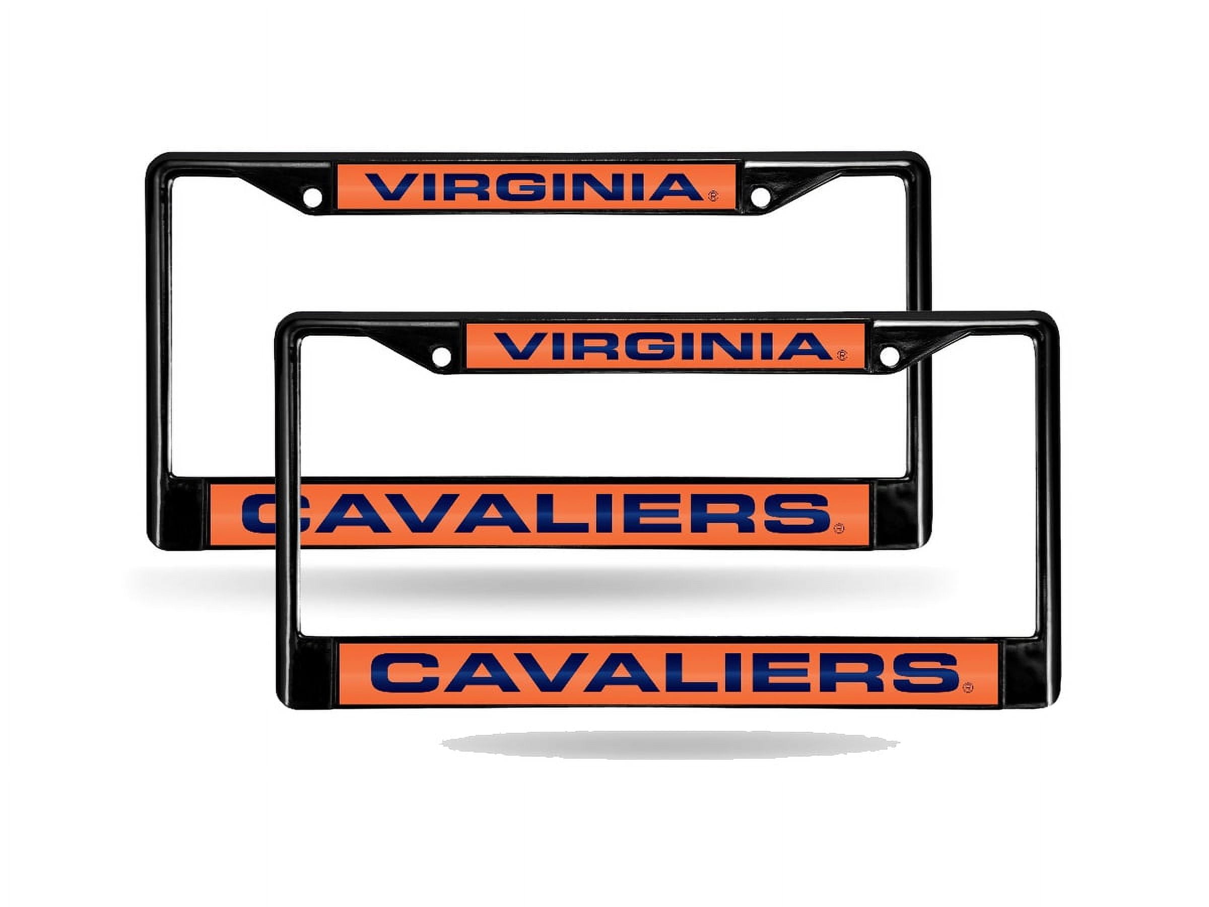Virginia Cavalier's Black Metal Laser Cut License Plate Frame - Set of ...