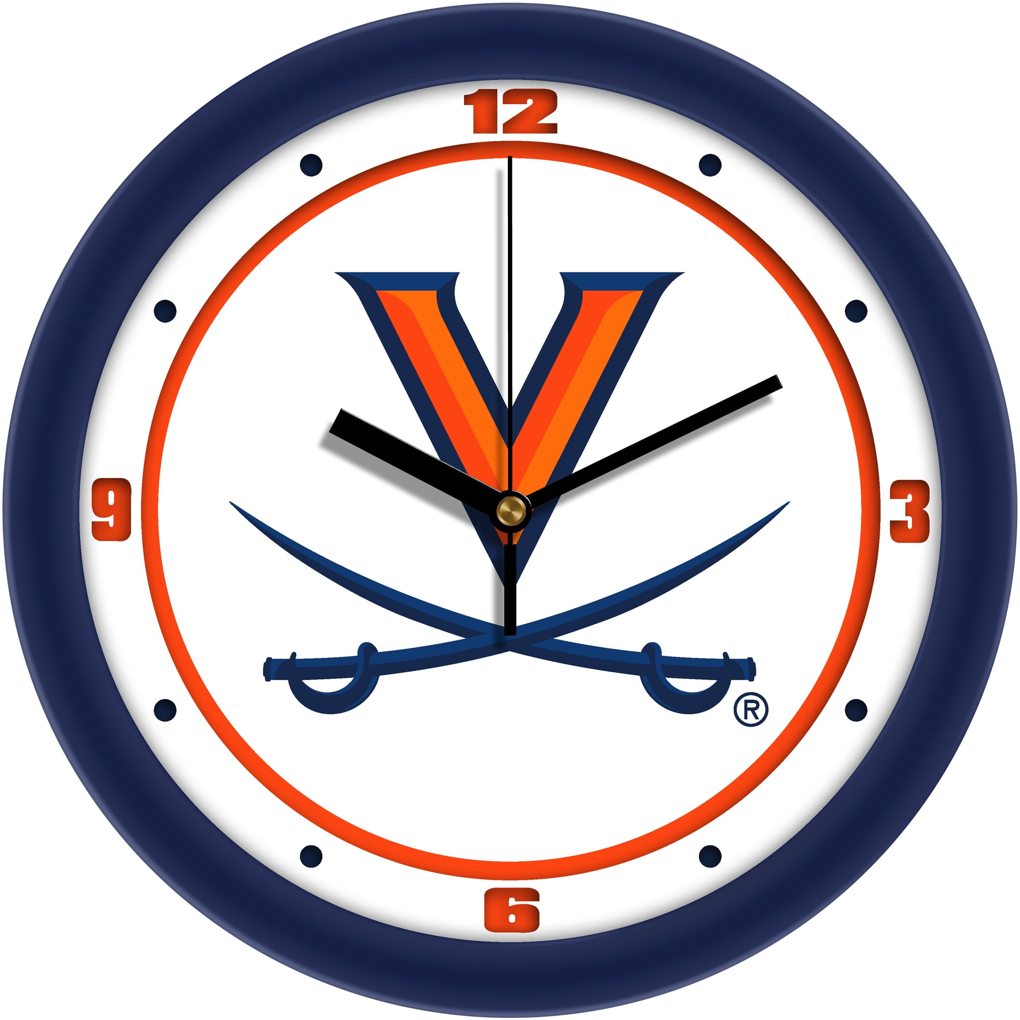 Virginia Cavaliers 11.5'' Suntime Premium Glass Face Traditional Logo ...