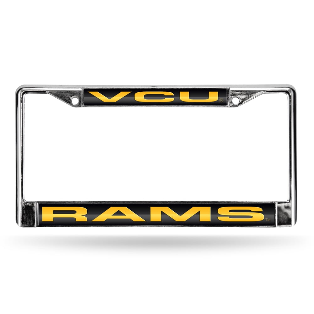 Virginia Commonwealth VCU Rams Chrome Metal Laser Cut License Plate ...