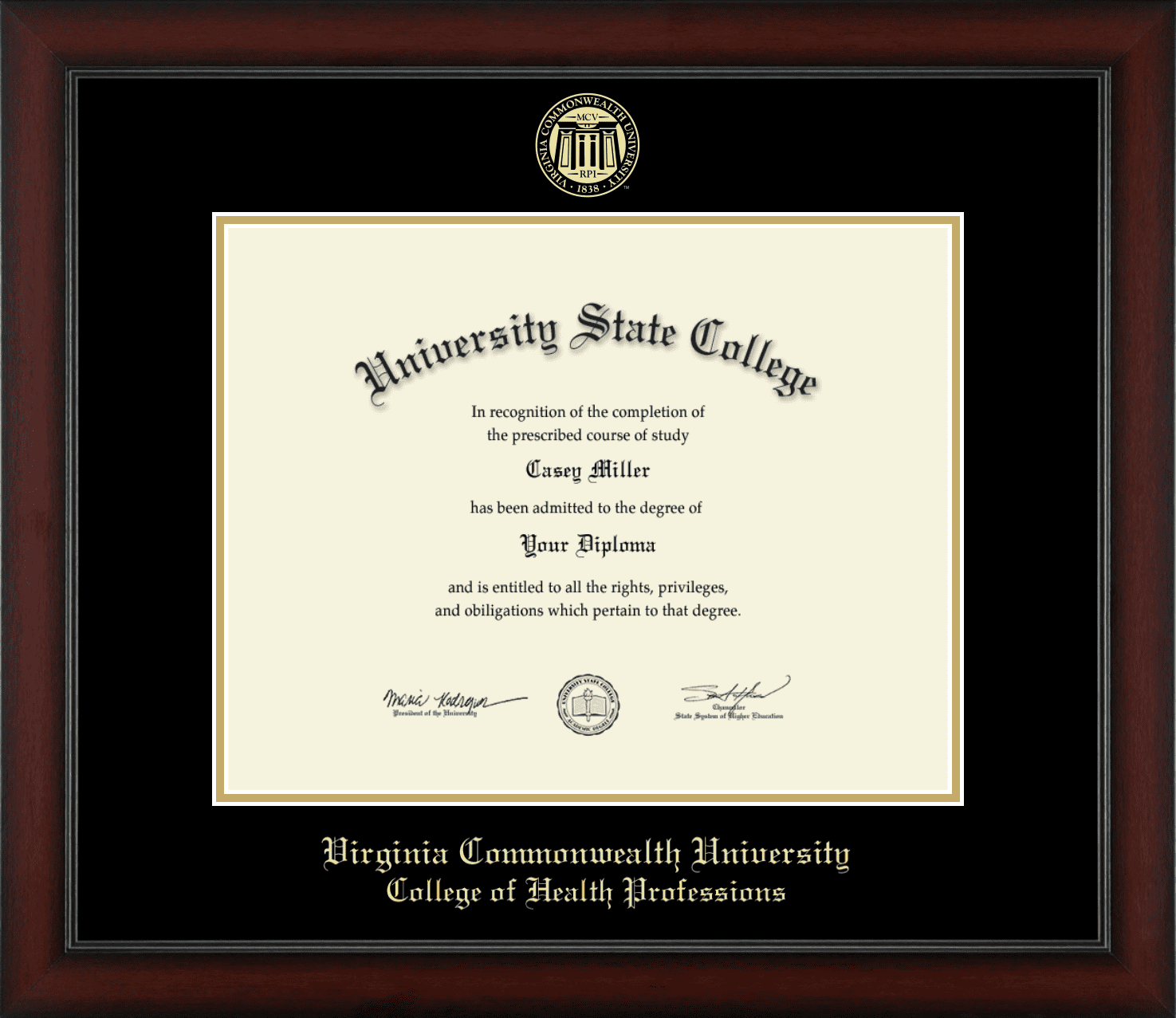 Virginia Commonwealth University College of Health Professions Diploma ...