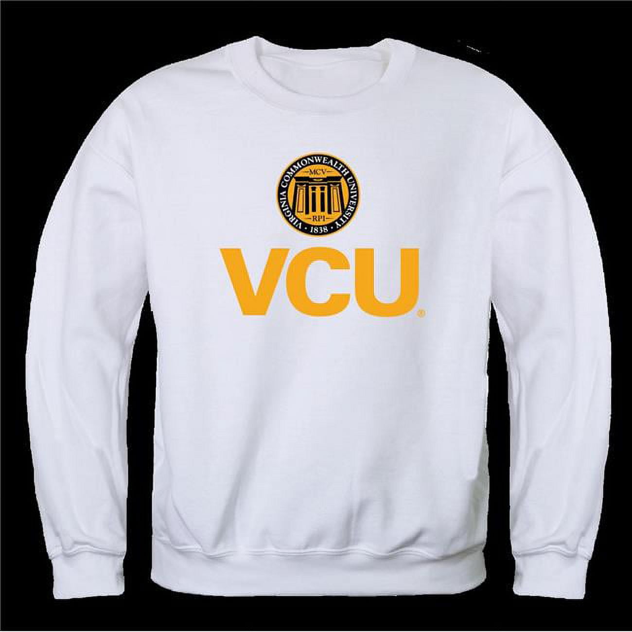 Virginia Commonwealth University Rams Seal Crewneck Sweatshirt, White ...