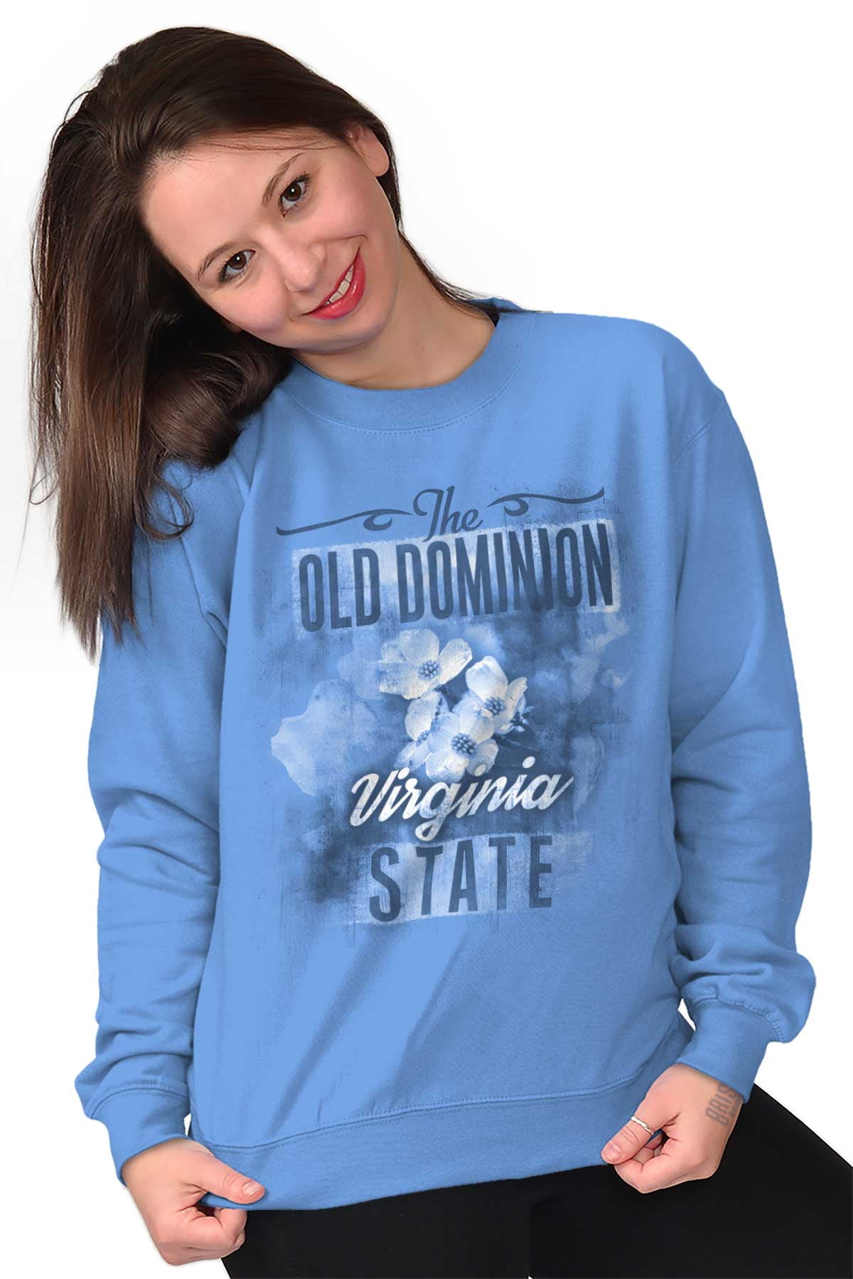 Virginia Cute State Flower Souvenir Women Crewneck Sweatshirt Brisco ...