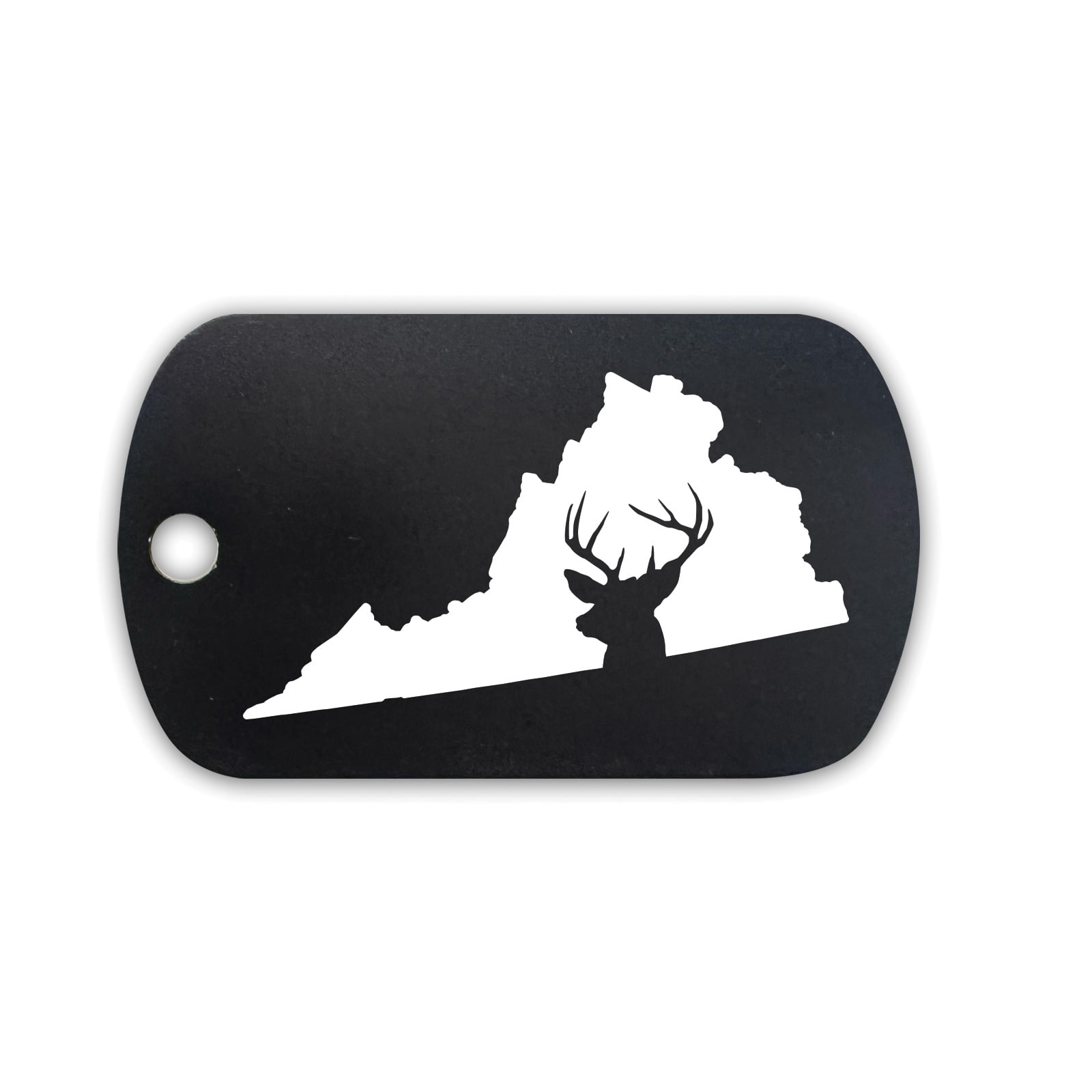 Virginia Deer State GI Dog Tag Aluminum Keychain buck hunt hunting ...