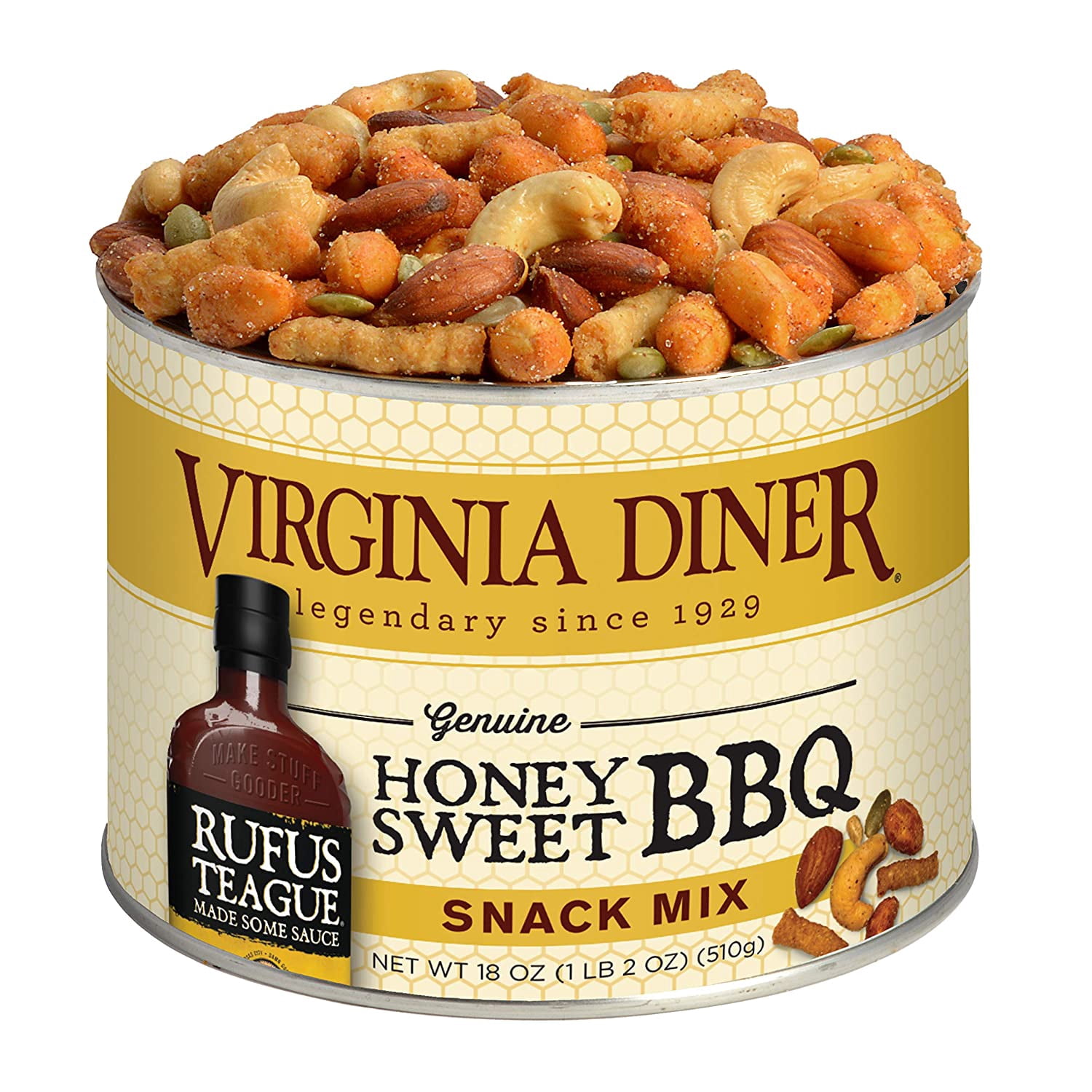 Virginia Diner - Gourmet Natural Rufus Teague Honey BBQ Snack Mix, 18 ...