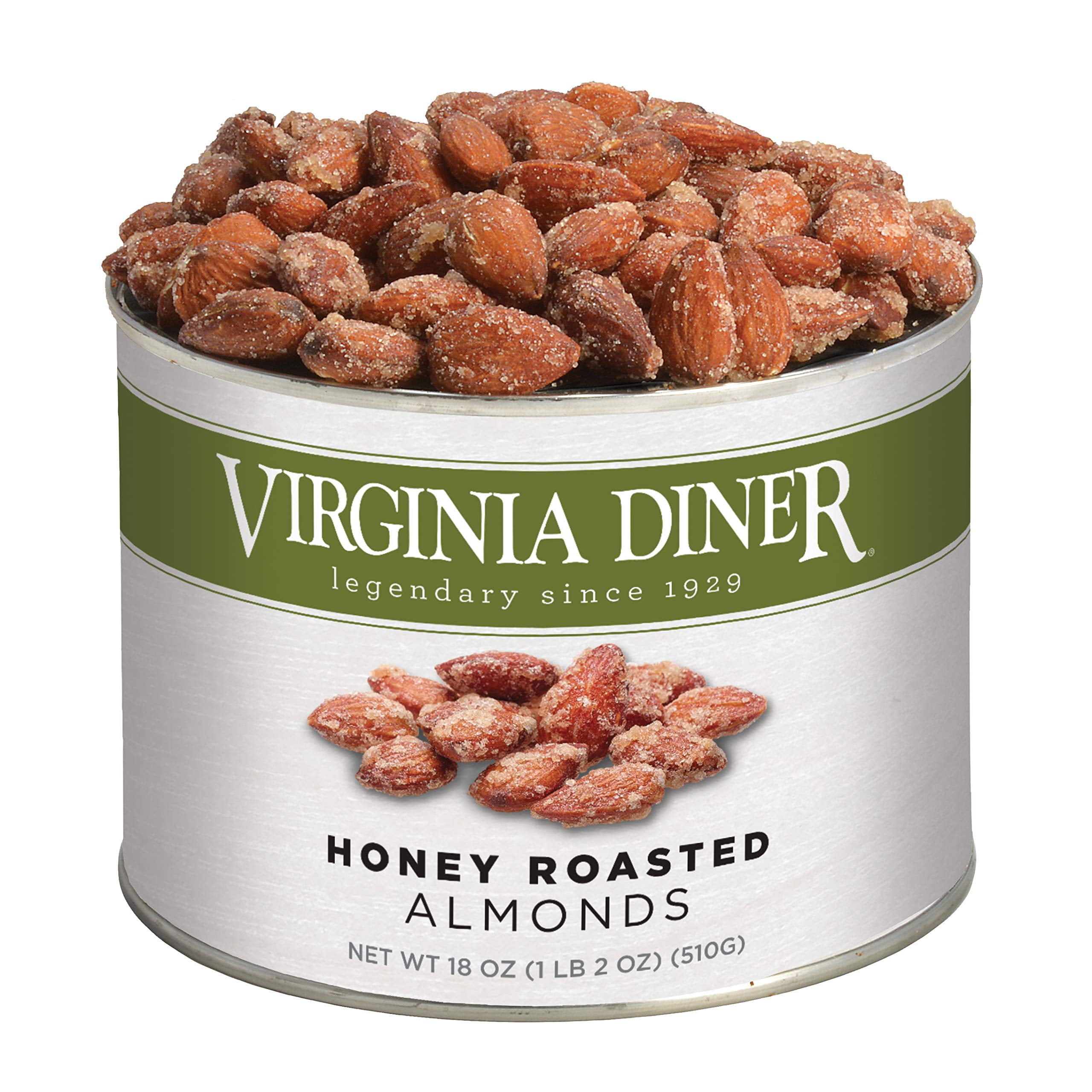 Virginia Diner Premium Natural YYF14 Honey Roasted Almonds, Sweet ...
