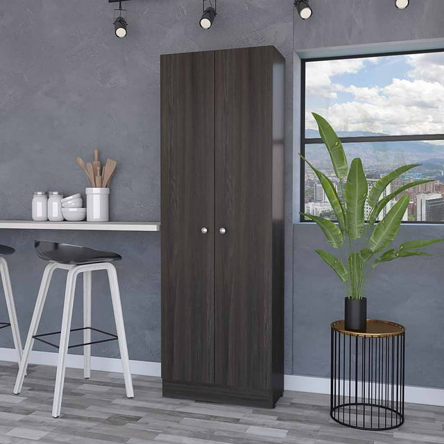 Virginia Double Door Storage Cabinet, Five Shelves - Walmart.com