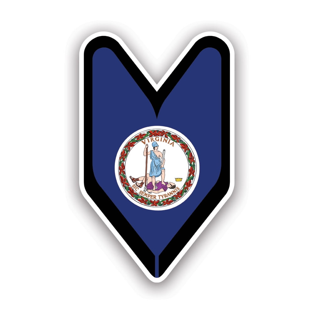 Virginia Driver Badge Sticker Decal - Self Adhesive Vinyl ...