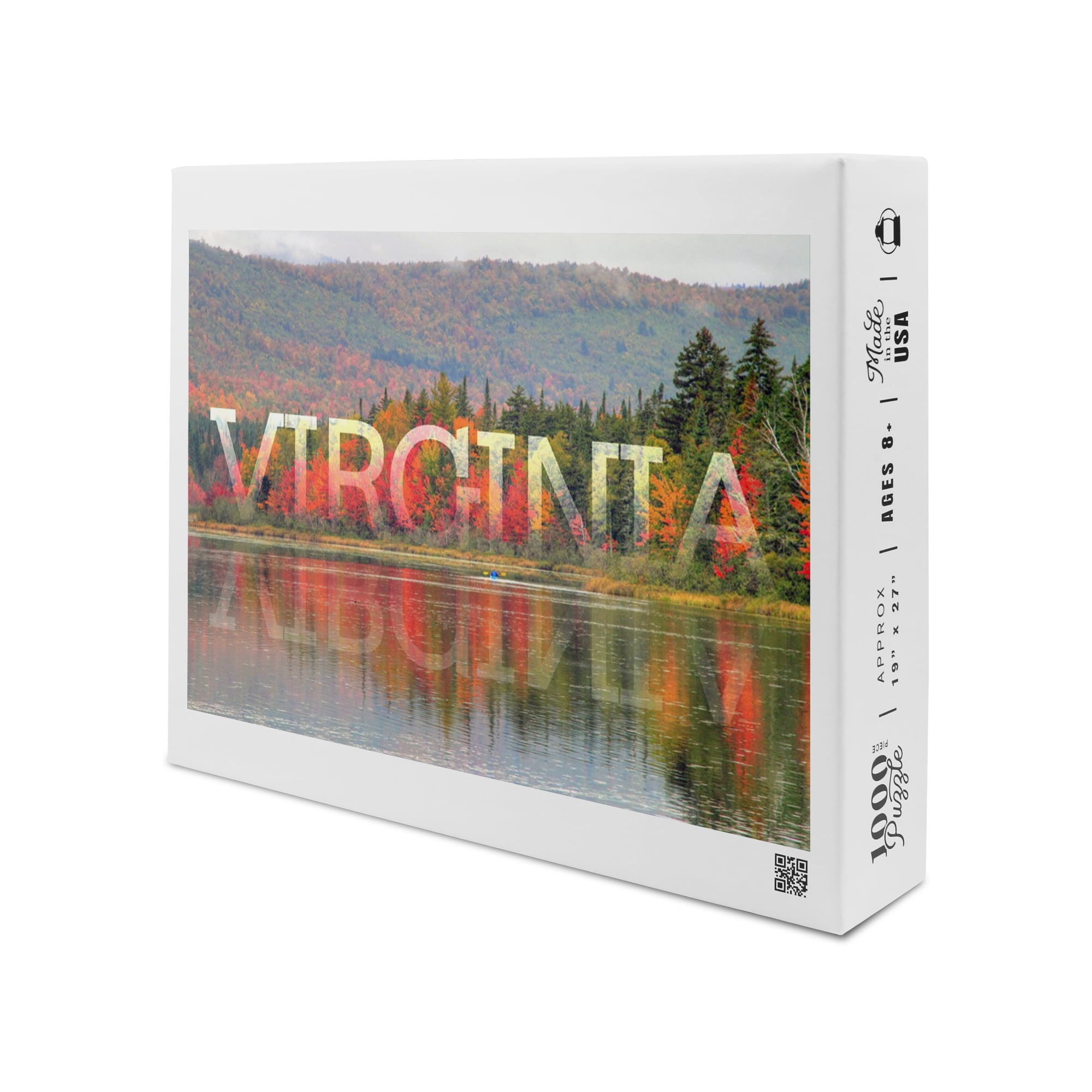 Virginia, Fall Colors and Lake (1000 Piece Puzzle, Size 19x27 ...