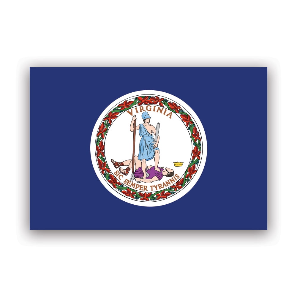 Virginia Flag Sticker Decal - Self Adhesive Vinyl - Weatherproof - Made ...